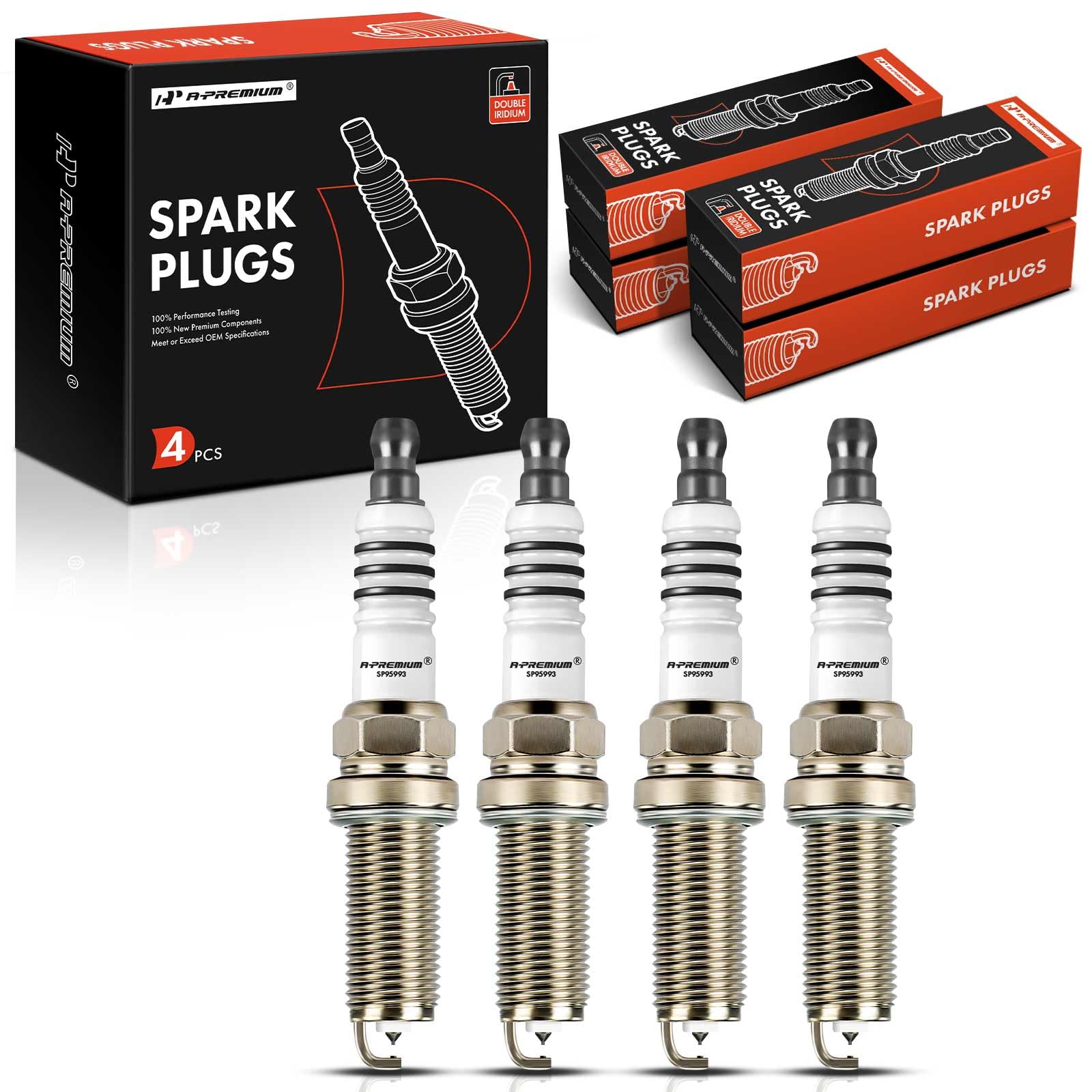 A-Premium Double Iridium Spark Plugs Compatible with Toyota Corolla ...