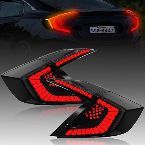 SINYATO INDUST LED Tail Lights for Honda Civic 10th Gen Sedan 2016-2021 ...