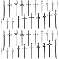 Amazon.com: Windspeed Sword Bookmark 40 Pcs Black Antique Swords ...