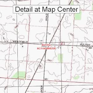 Amazon.com : USGS Topographic Quadrangle Map - Ashley, Ohio (Folded ...