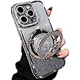 Amazon.com: AuroiCCY for iPhone 15 Pro Max Case with Magnetic Kickstand, Cute Sparkly Bling ...