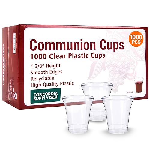 Concordia Supply Communion Cups - 1-3/8" Recyclable Hard Plastic Cups w ...