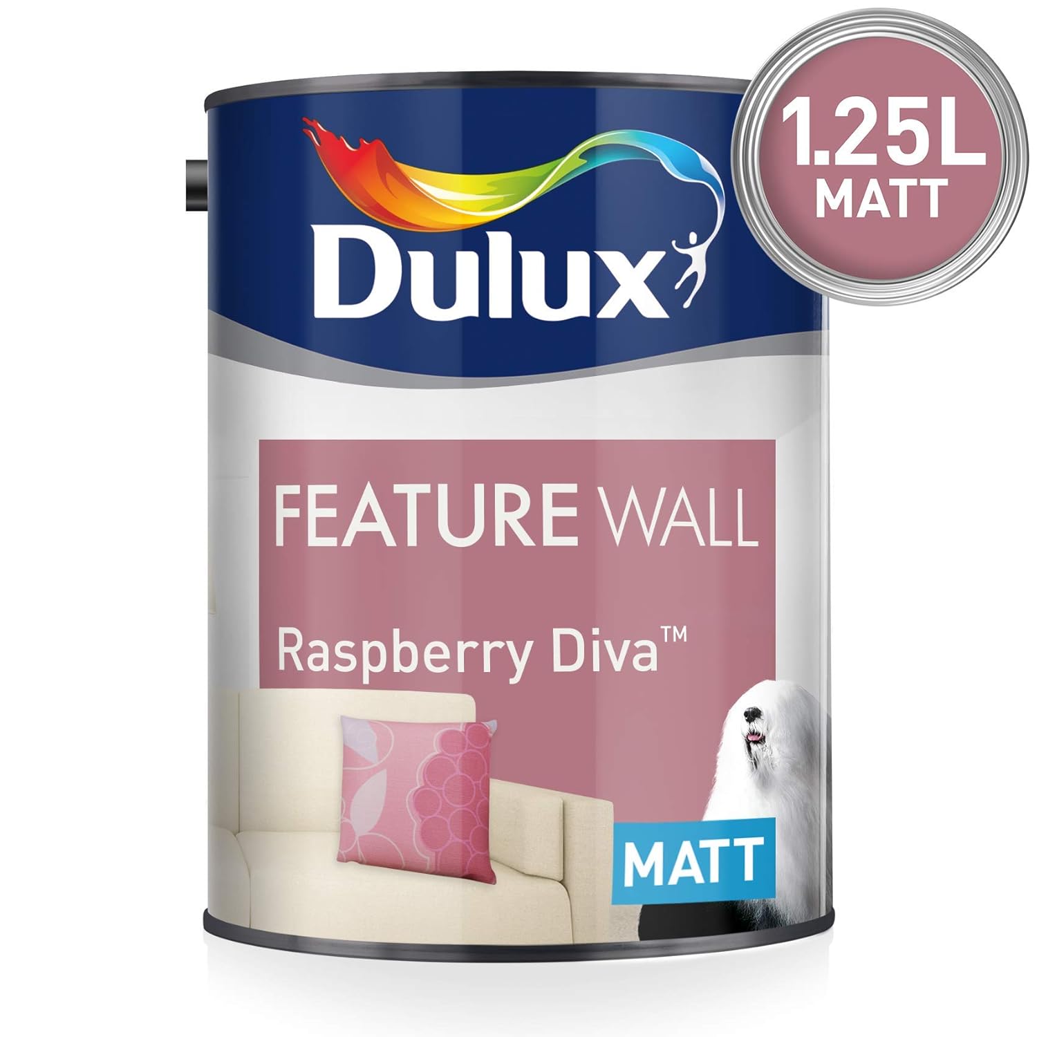 Dulux matt Farbe für Wände Funktion, 1,25 l – Raspberry Diva: Amazon.de ...