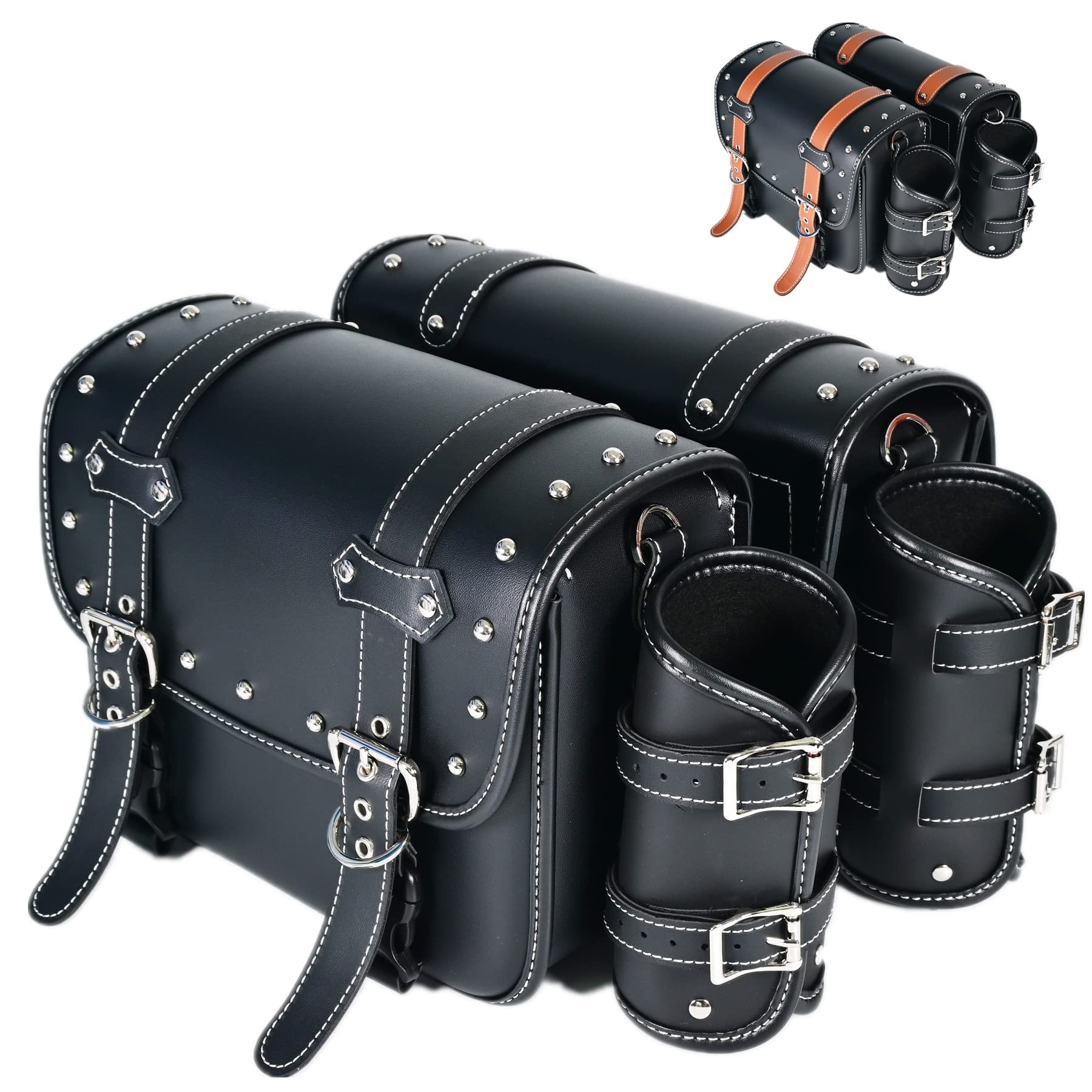Mua PVC Leather Motorcycle Saddlebags|Throw Over Saddle bags|Panniers ...