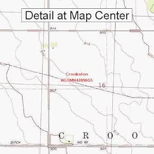 Amazon.com : USGS Topographic Quadrangle Map - Crookston, Minnesota ...