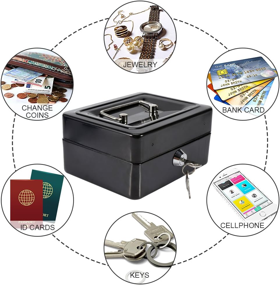 Steel Petty Lockable Cash Money Coin Safe Security Box (01) – BigaMart