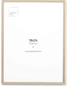 Amazon.com - (18x24 in | 46x61 cm) Natural Solid Oak Wood Picture Frame ...