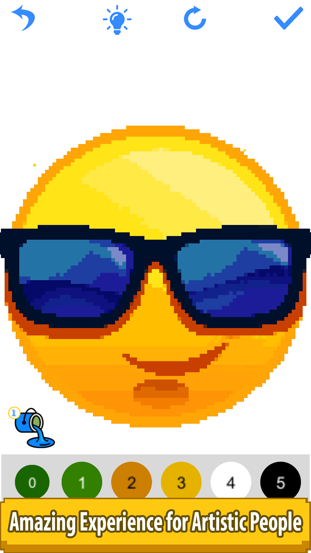 Emoji Pixel Art - Paint by Number, Sandbox Coloring Book Pages:Amazon ...
