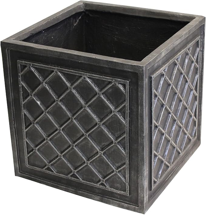 Suregreen Garden Planter 55cm Windsor Cube Plant Pot Faux lead effect ...