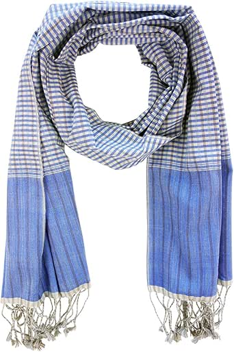 Krama scarf blue King - Cambodian scarf at Amazon Men’s Clothing store