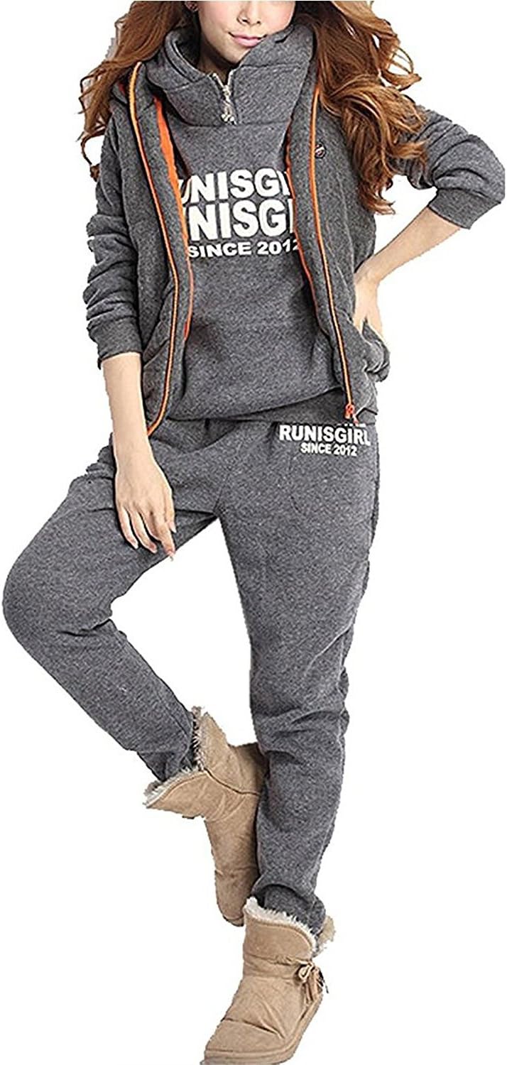 M-Queen Trainingspak voor dames, hoodie, sweatshirt met capuchon + vest ...