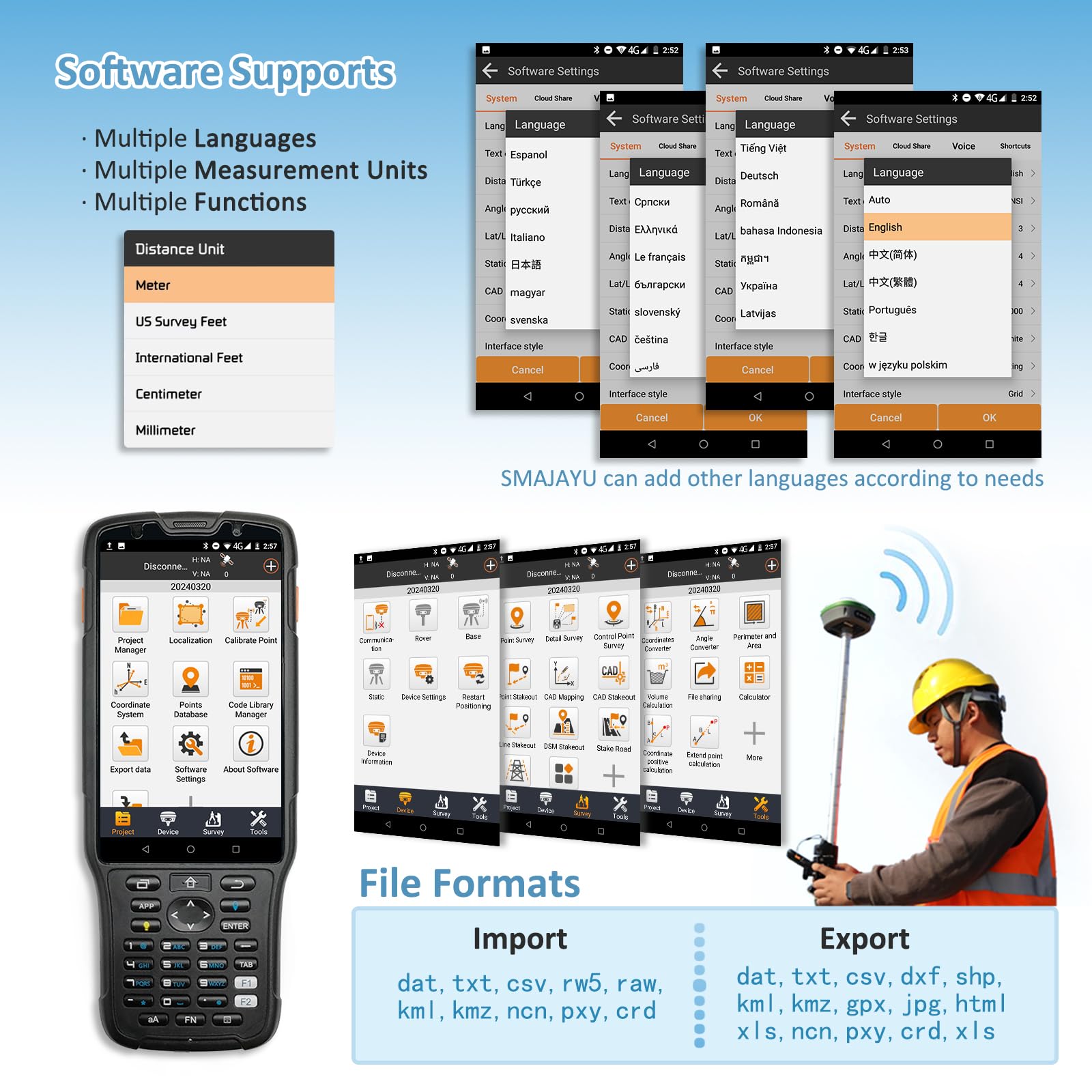 Mua SMAJAYU Surveying Equipment, NOAA Certificated R26 V2 GNSS IMU RTK ...
