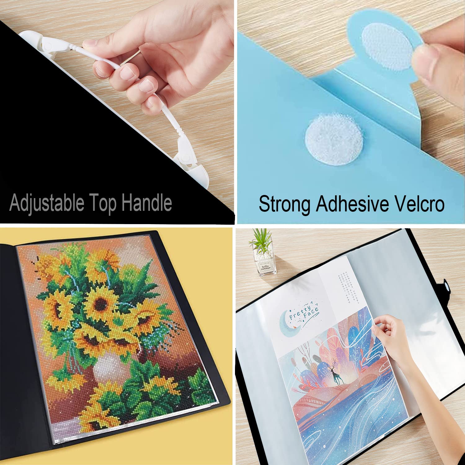 Mua A3 Diamond Art Painting Storage Book, Diamond Art Portfolio Folder ...