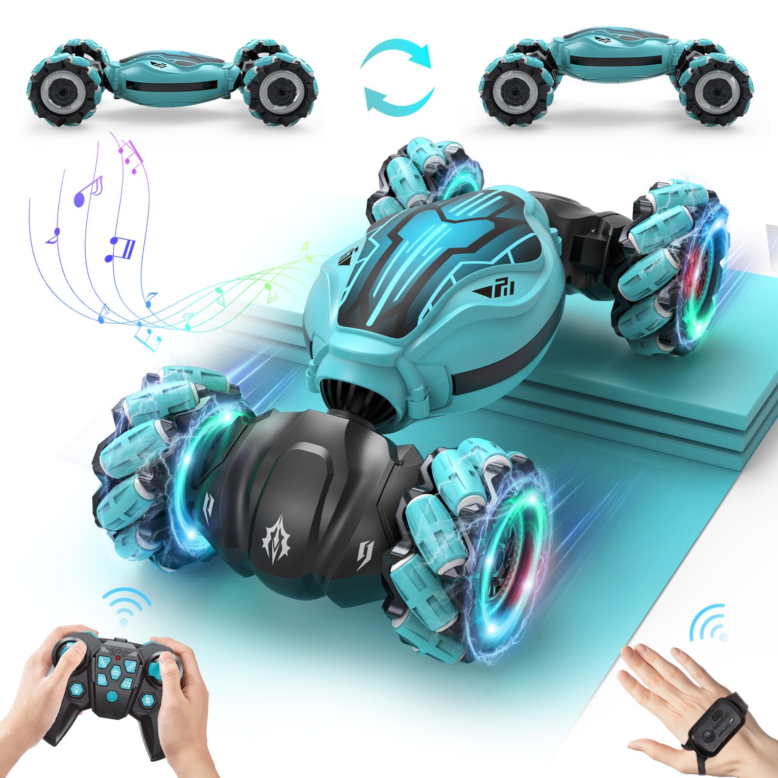Minetom Remote Control Car, Gesture Sensing RC Stunt Car for Kids 6-12 ...