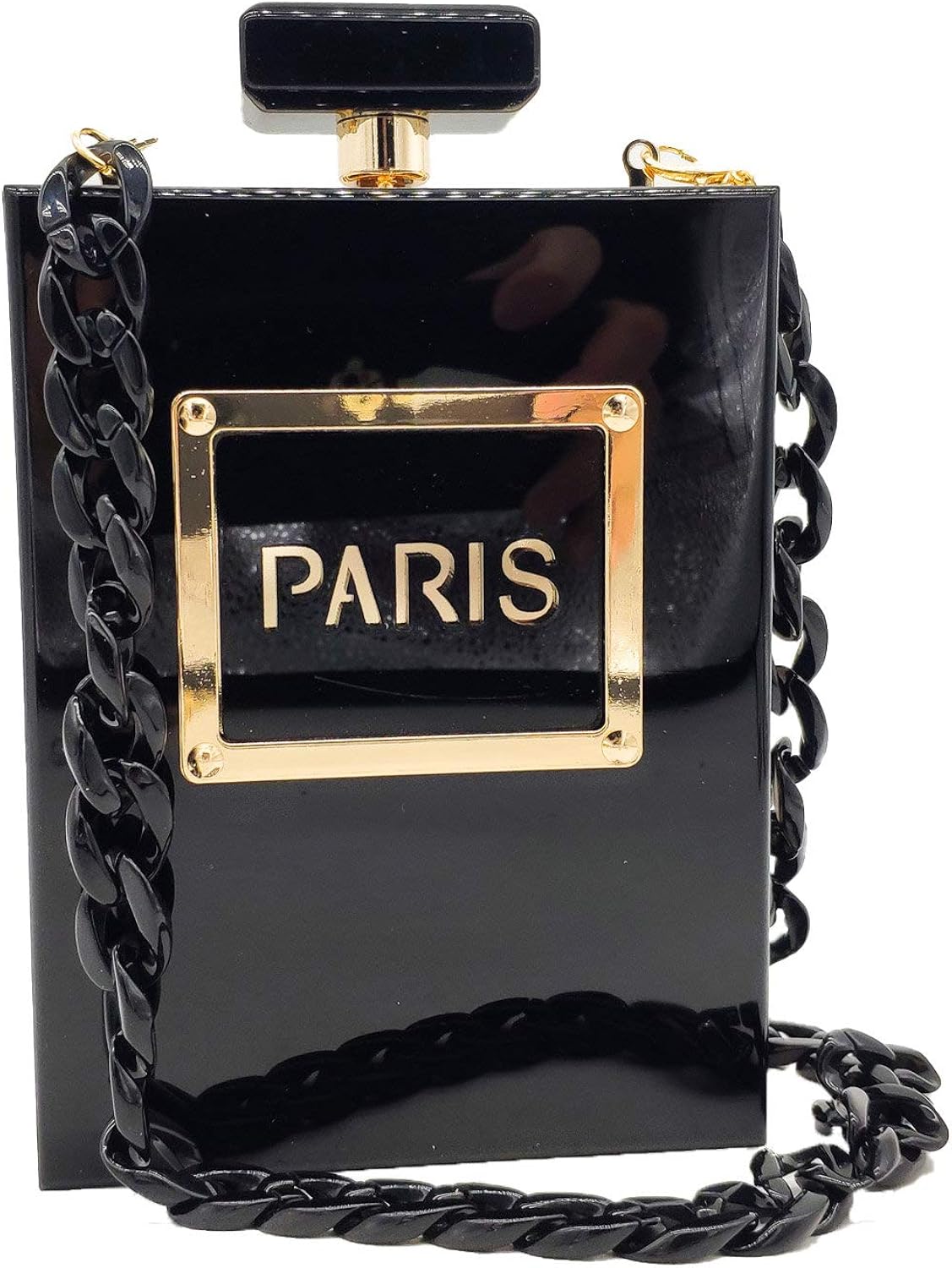 Paris Perfume Shape Women Acrylic Clutch Bags Evening Party Purses ...