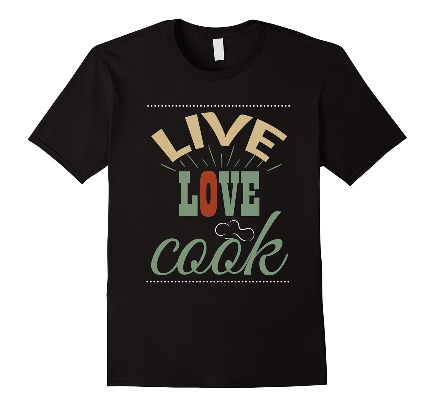 Cooking T-shirt – Live, love, cook-4LVS