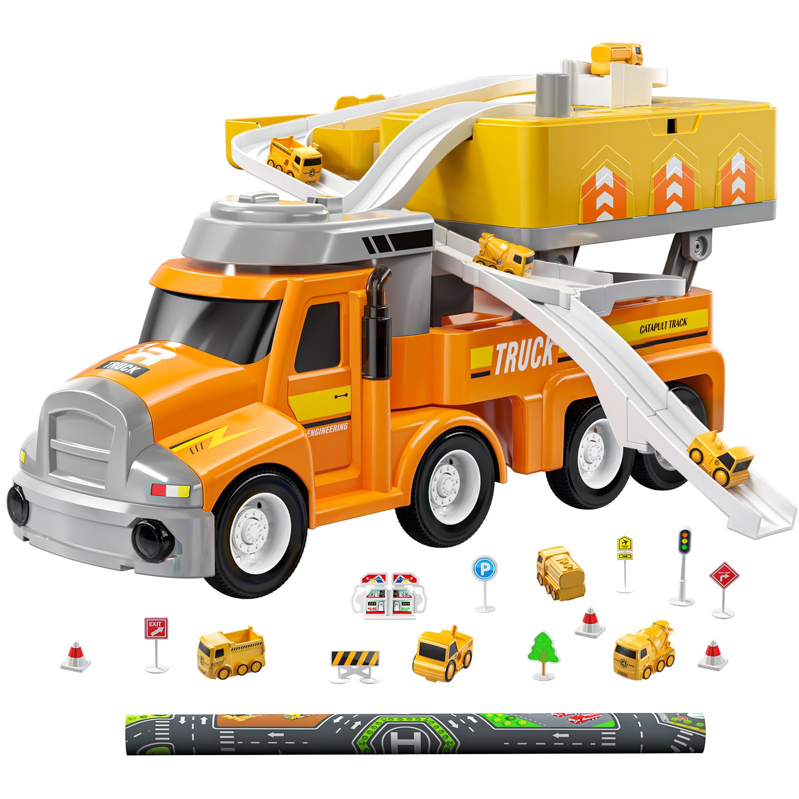 TEMI Construction Truck Kids Toys for 3 4 5 6 Year Old Boys, Toddler ...