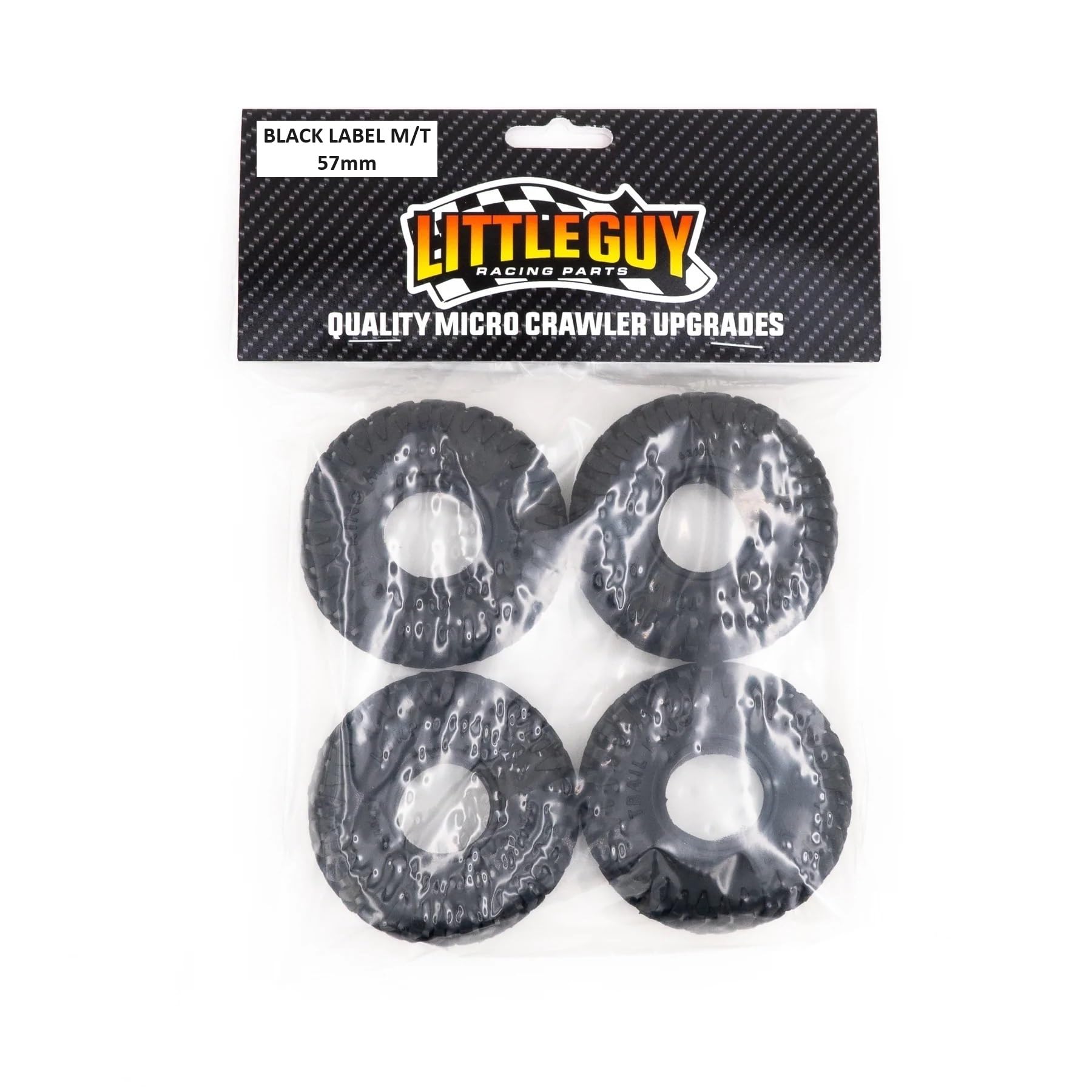 Generic Little Guy Racing Parts Black Label M/T (57mm) 1.0 Inch Tires ...