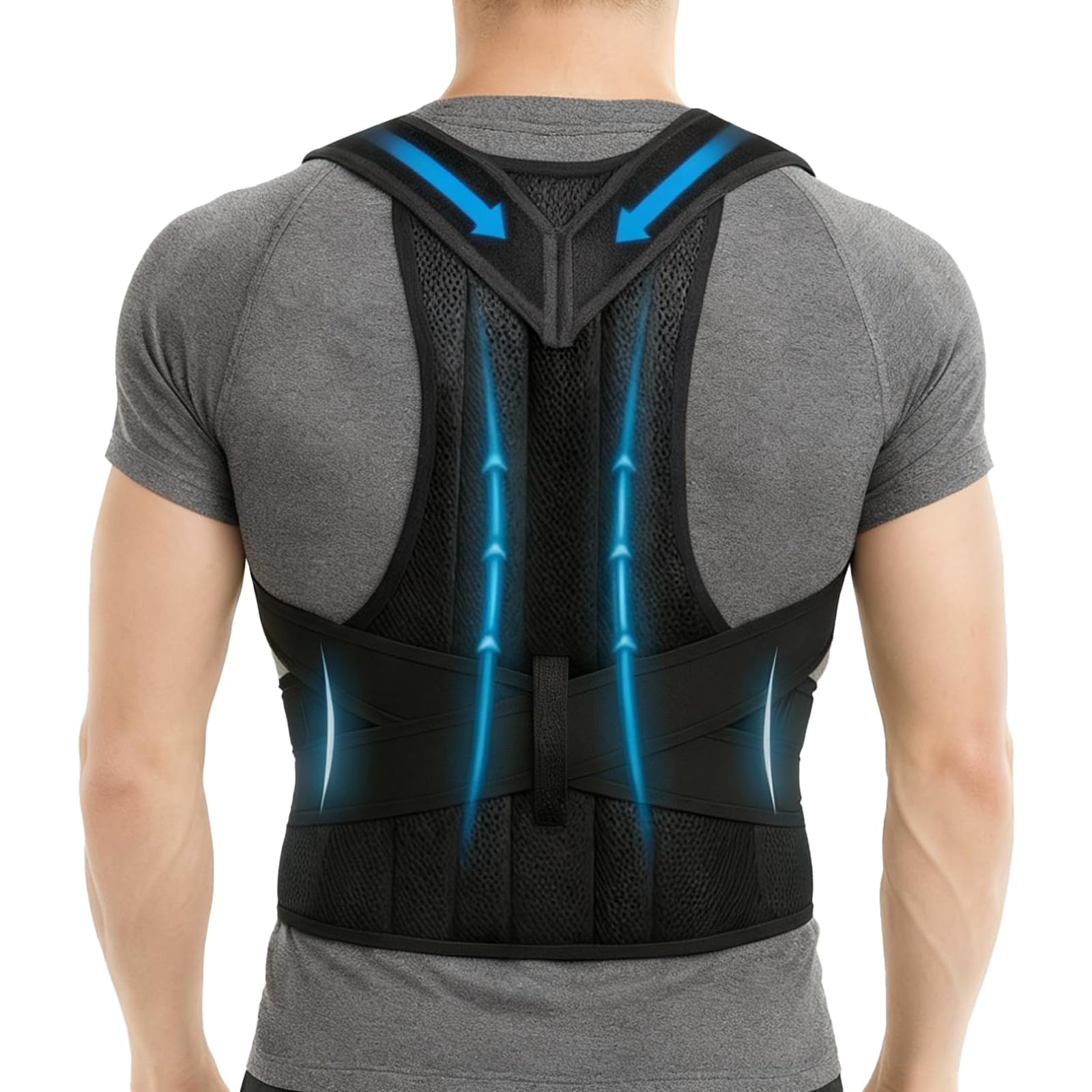Back Brace Support Posture Corrector for Men – Full Back Support for ...