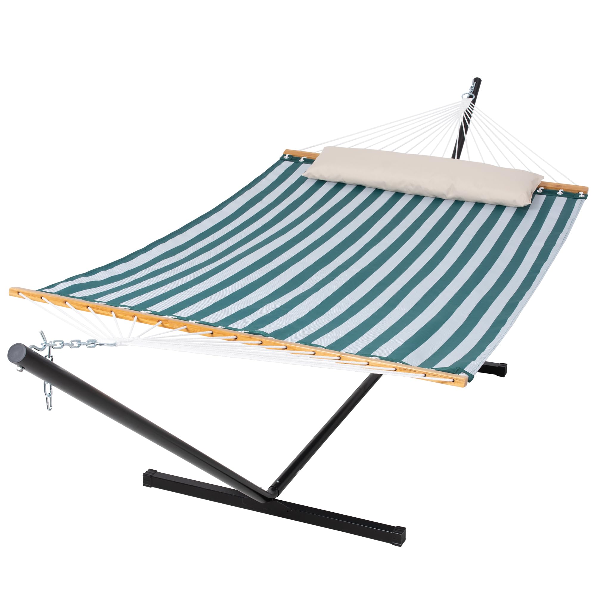 SUNCREAT Quick Dry Double Hammock with Stand, 2 Person Outdoor Hammock ...