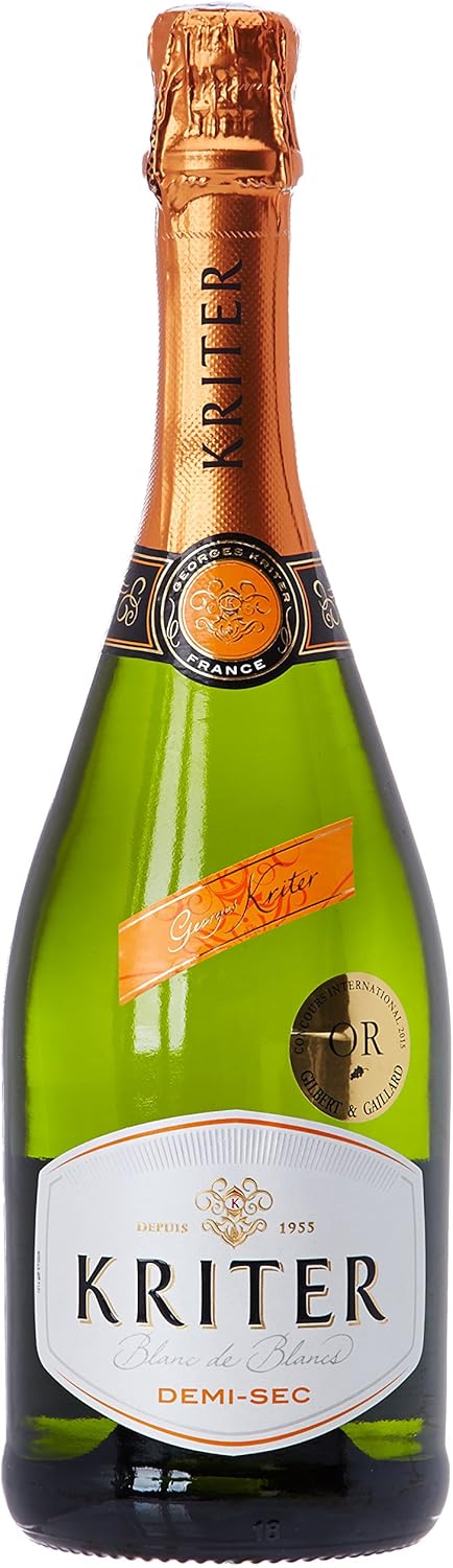 Kriter Vin effervescent blanc de blancs demi-sec 2012 75 cl: Amazon.fr ...