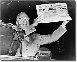 Amazon.com: Dewey Defeats Truman Newspaper 11x14 Silver Halide Photo ...