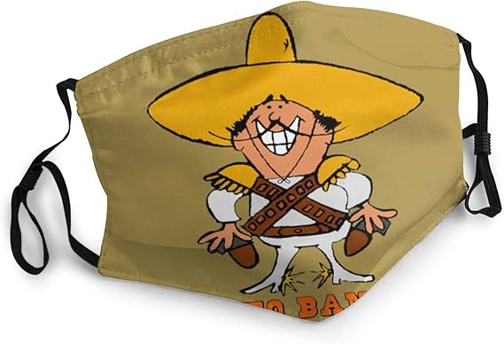 Frito Bandito Cute Face Mask with Inner Pocket Mask, Skin-Friendly ...