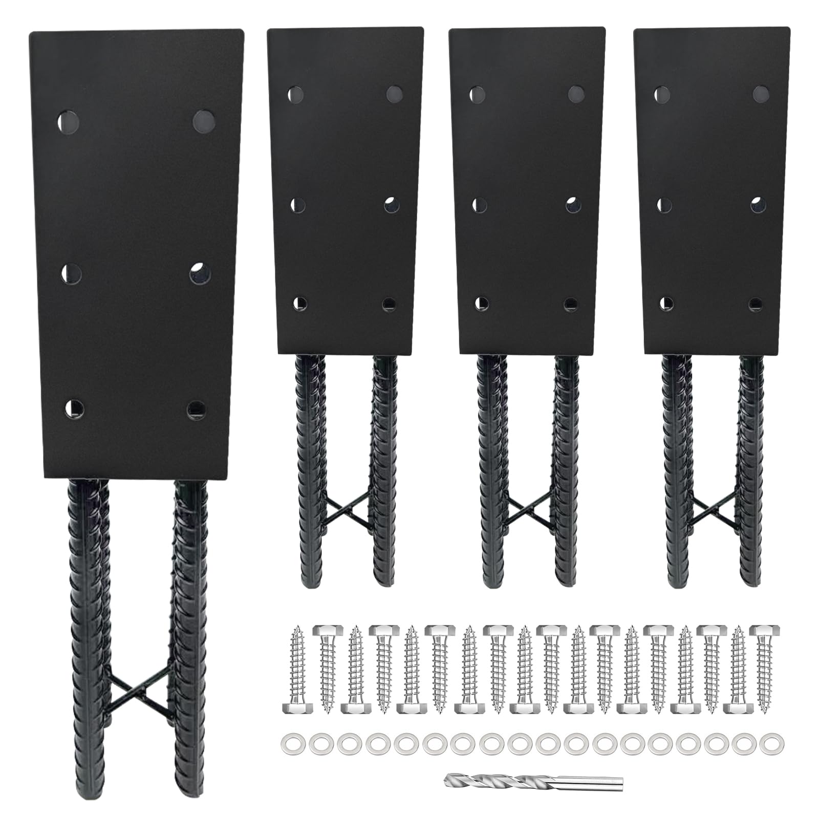 ITeVe.GD Concrete Post Holder,U-Shape Metal Post Bracket Anchor,Heavy ...