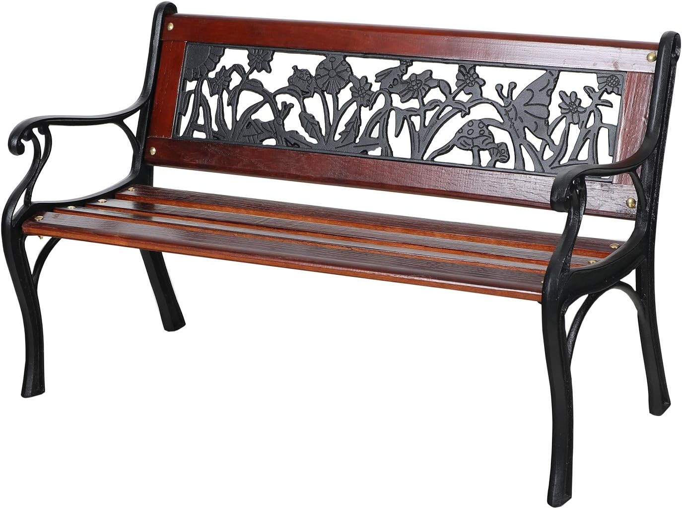 Amazon.com : Sophia & William Outdoor Patio Kids Bench Made of Cast ...