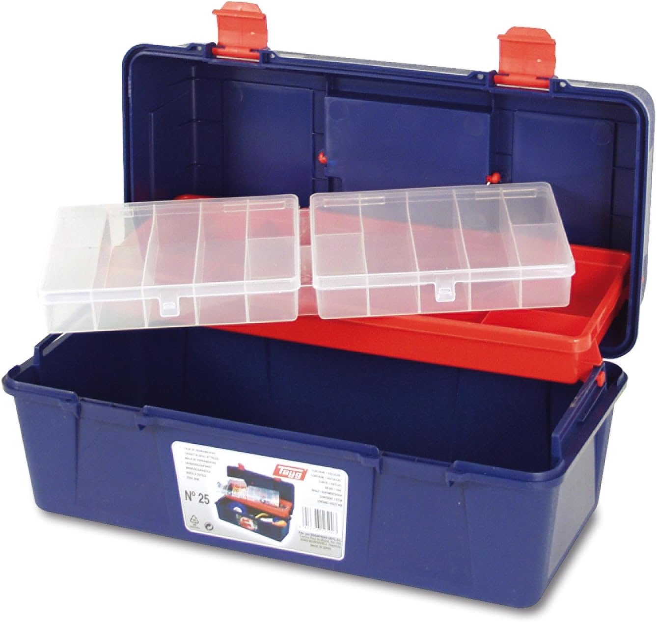 Tayg 125003 Plastic Tool Box mod. 25, Black, 400 x 206 x 188 mm – BigaMart