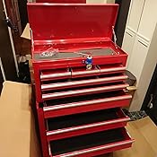 Amazon | E-Value チェスト&キャビネット レッド ETR108R | DIY・工具・ガーデン