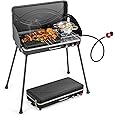 Amazon.com: Giantex 2-in-1 Gas Camping Grill and Stove, Portable ...