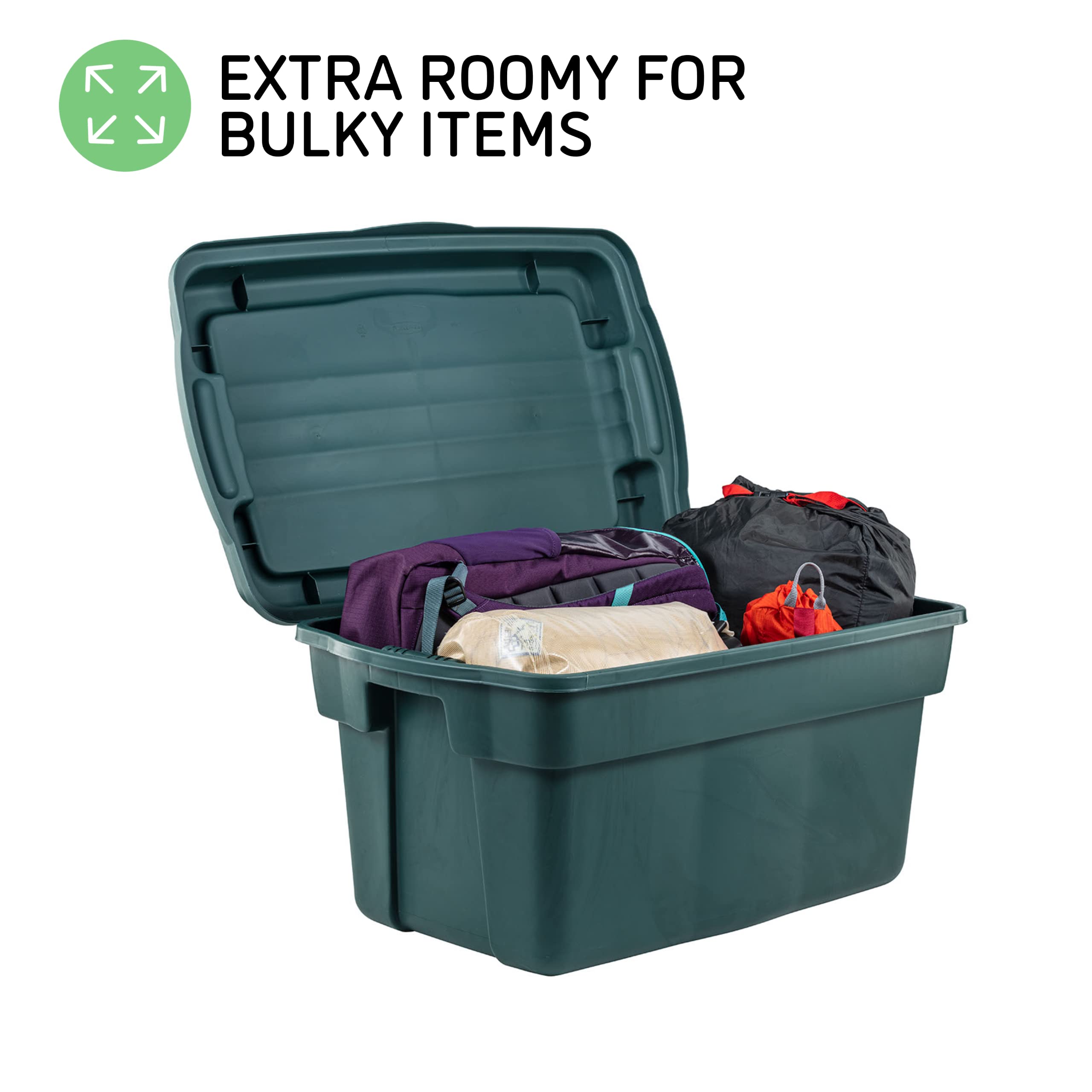 Mua Rubbermaid ECOSense High-Top Storage Totes 28 Gal Pack of 3 Durable ...
