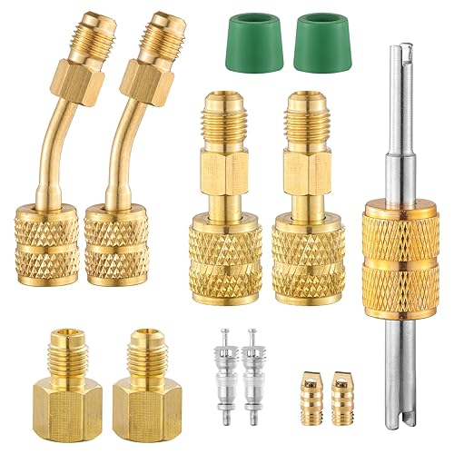 R410A Mini Split Adapters, R410A Charging Vacuum Port Connector with 5/ ...