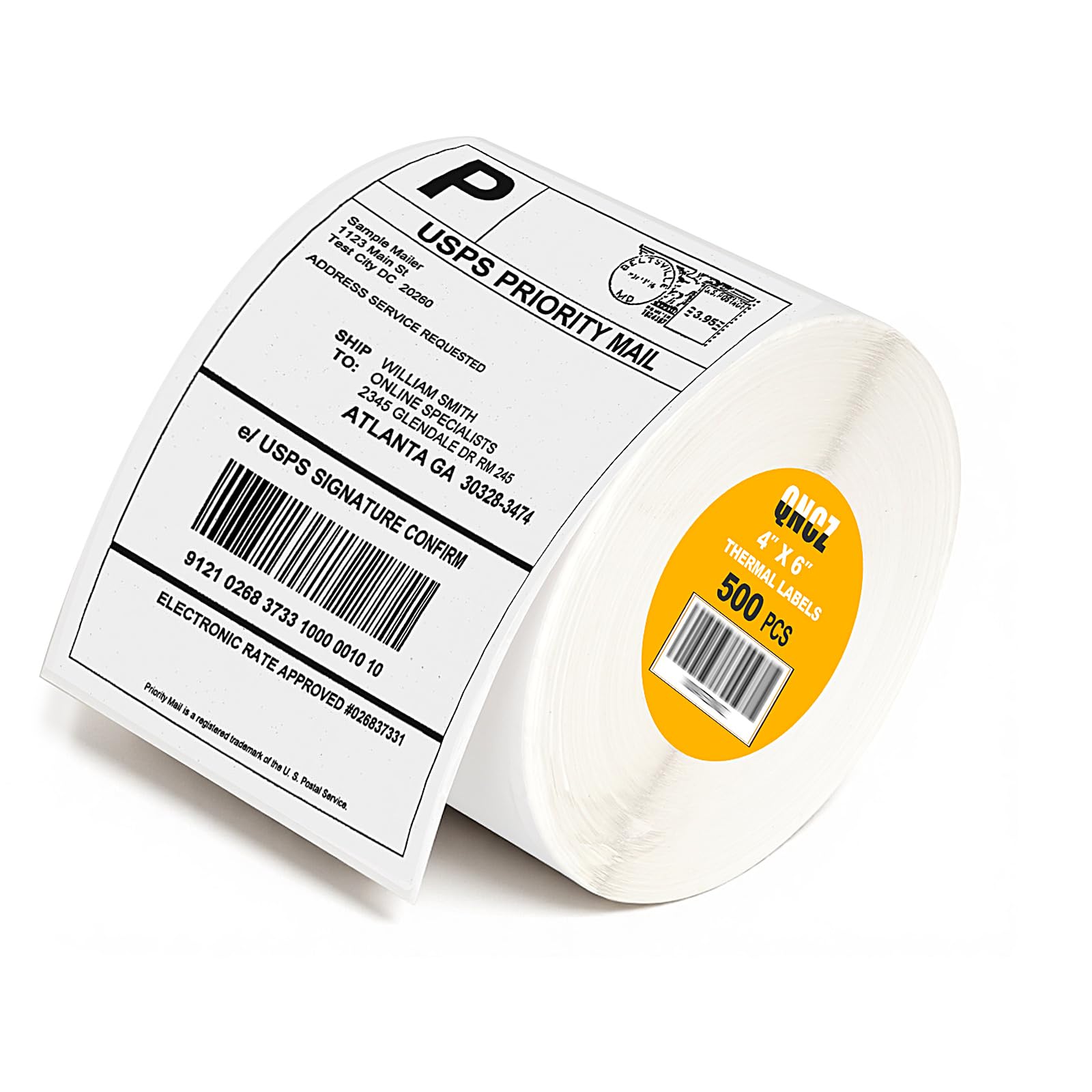 Qncz 4x6 Thermal Printer Paper Shipping Labels, 500 Labels – Perforated ...