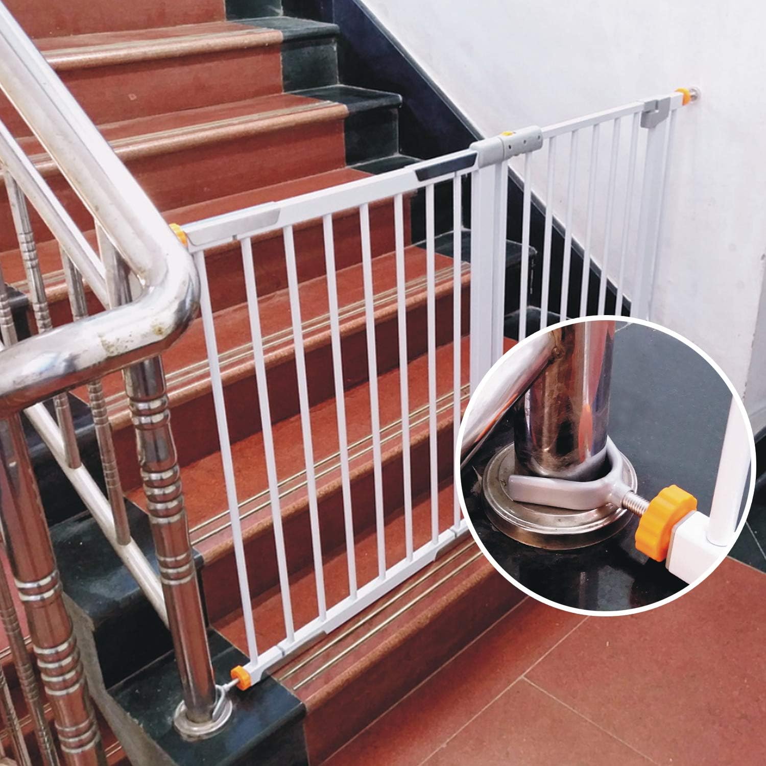 2 Pack Staircase Fixing Kit, M10 Stair gate Parts Y Threaded Spindle ...