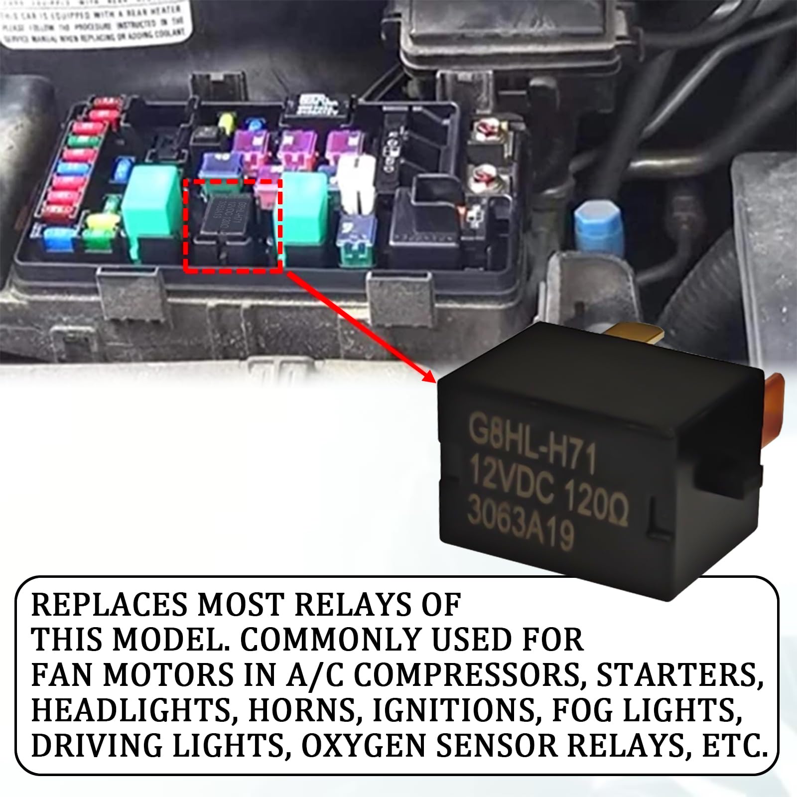 Mua 2PCS AC Relay, G8HL-H71 4 Pin Starter Relay, 39794-SDA-A05 A/C Compressor Fan Motor ...