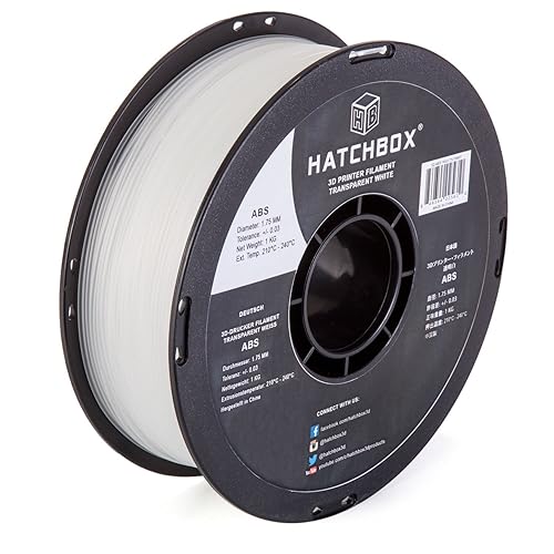 HATCHBOX ABS 3D Printer Filament, Dimensional Accuracy +/- 0.03 mm, 1 ...