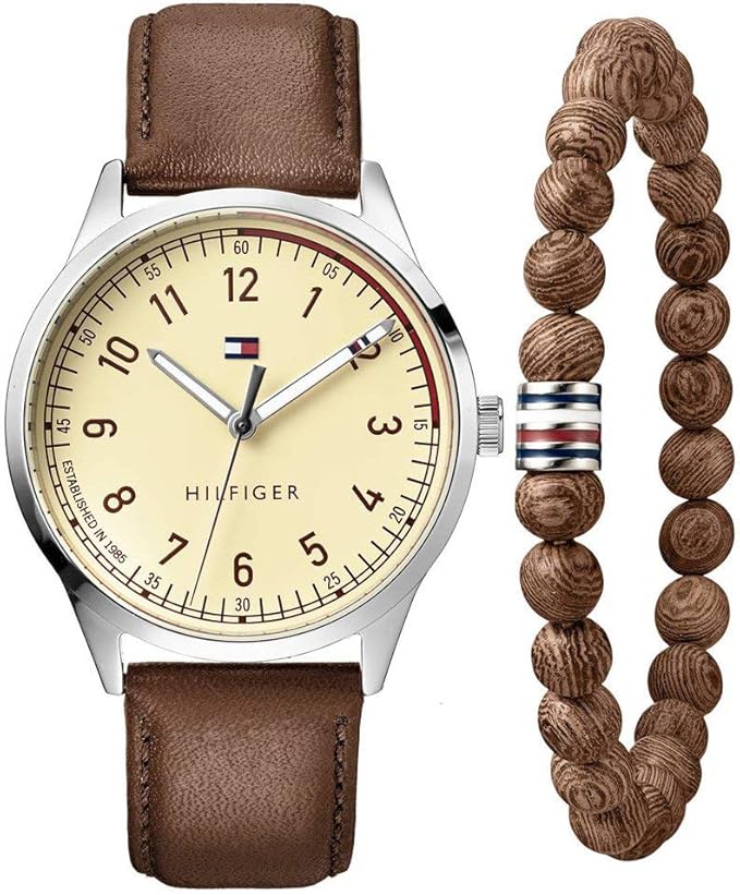 Tommy Hilfiger Mens Analog Quartz Montre avec Bracelet en Cuir 2770020 ...