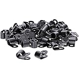 Amazon.com: Cable Clamp R-Type Cable Clip Wire Clamp 1/2" Nylon Screw Mounting Cord Fastener ...