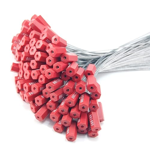 1000 Red Steel Cable Seals Metal Security Seals Tamper Resistant Seals ...