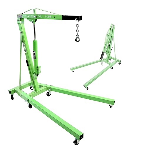 OEMTOOLS 24830 Engine Hoist 2 Ton, Foldable Cherry Picker Shop Crane, 4 ...