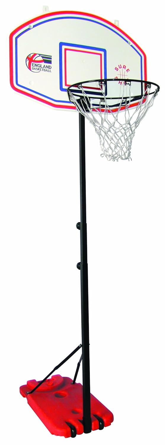 Sure Shot Hot Shot Portable Basketball Hoop and Stand, White Backabord ...