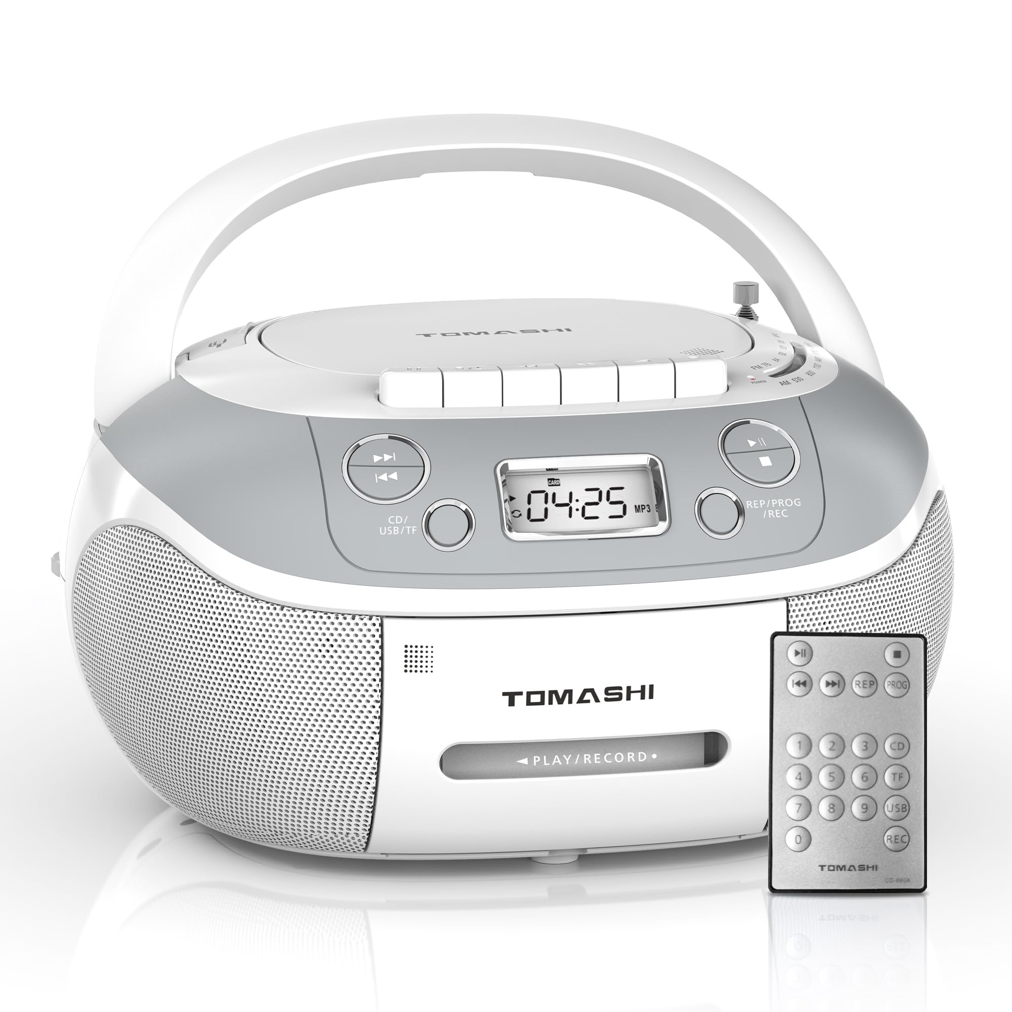 TOMASHI CD Player Boombox Cassette Player Combo with AM/FM Radio,Stereo ...