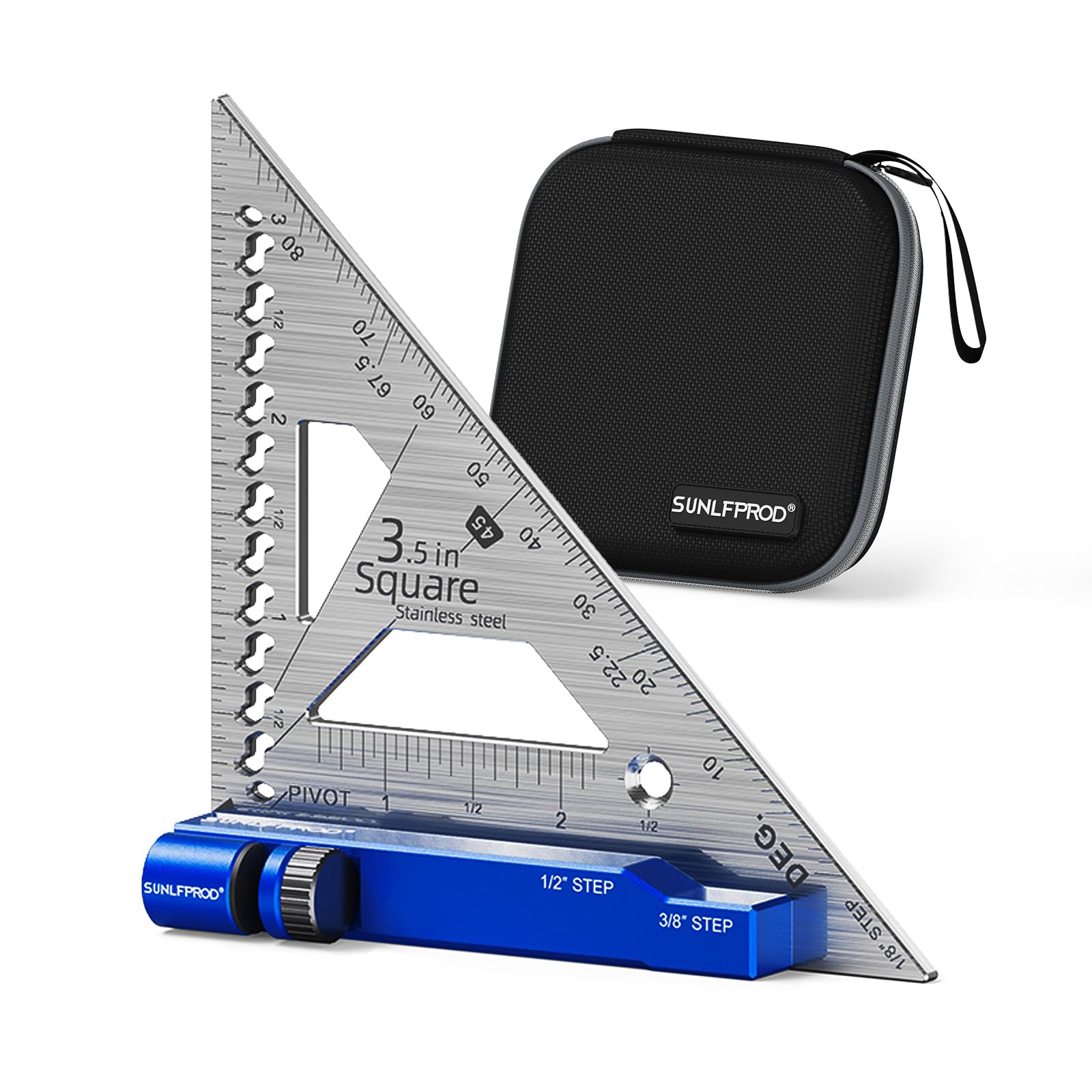 SUNLFPROD Mini Carpenter Square Tool with Flip-Stop 90 Degree Small ...