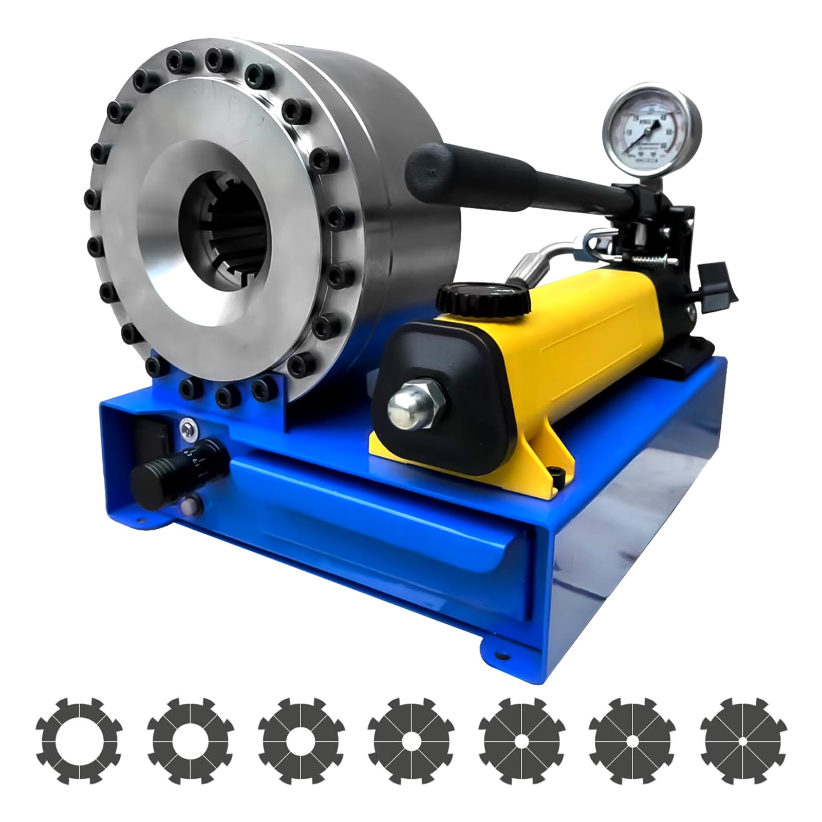 Flynsu Hydraulic Hose Crimper with 8 Sets of Dies, High Pressure ...