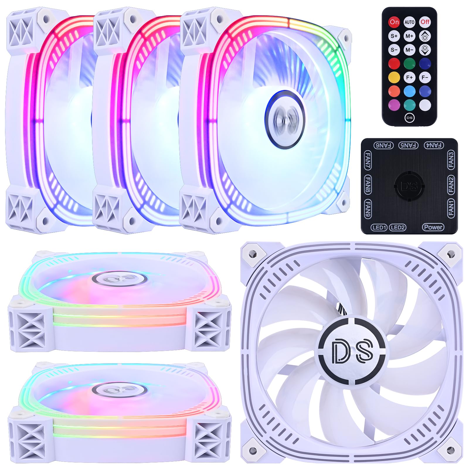 Mua DS Addressable RGB 120mm LED Fans (6 Pack, G Series) with ...