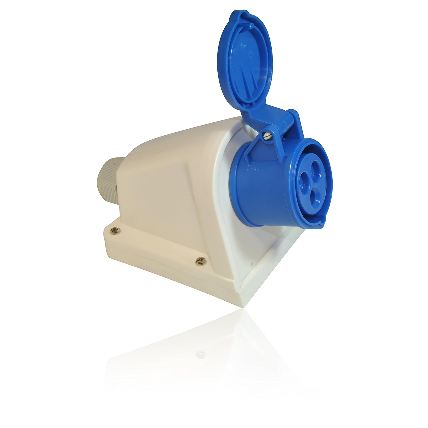 16A 3 Pin Female Stand-Off/ Surface Mounted Wall Socket: Amazon.co.uk ...