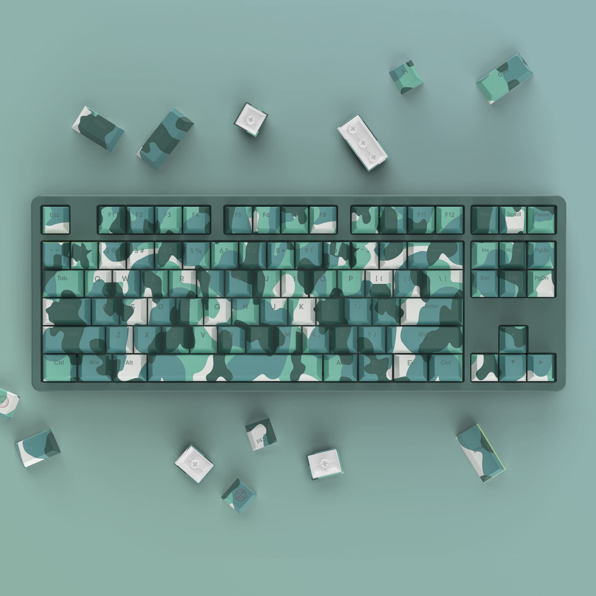 Mua GMKWTL XVX Keycaps 132 Keys, PBT Double Shot Keycaps Camouflage ...