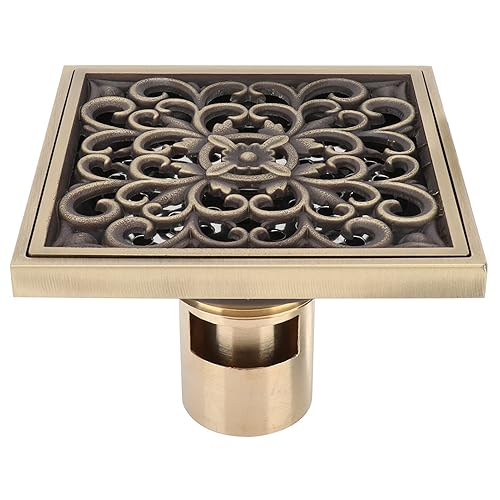 Moofey Champagne Bronze Shower Drain, Square Shower Shroom, Stainless ...